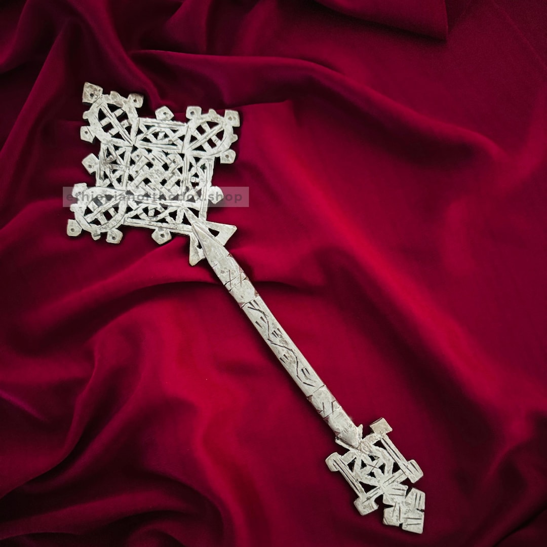 Vintage Ethiopian Orthodox Metal Cross Meskel Ethiopian Orthodox Masqal ...
