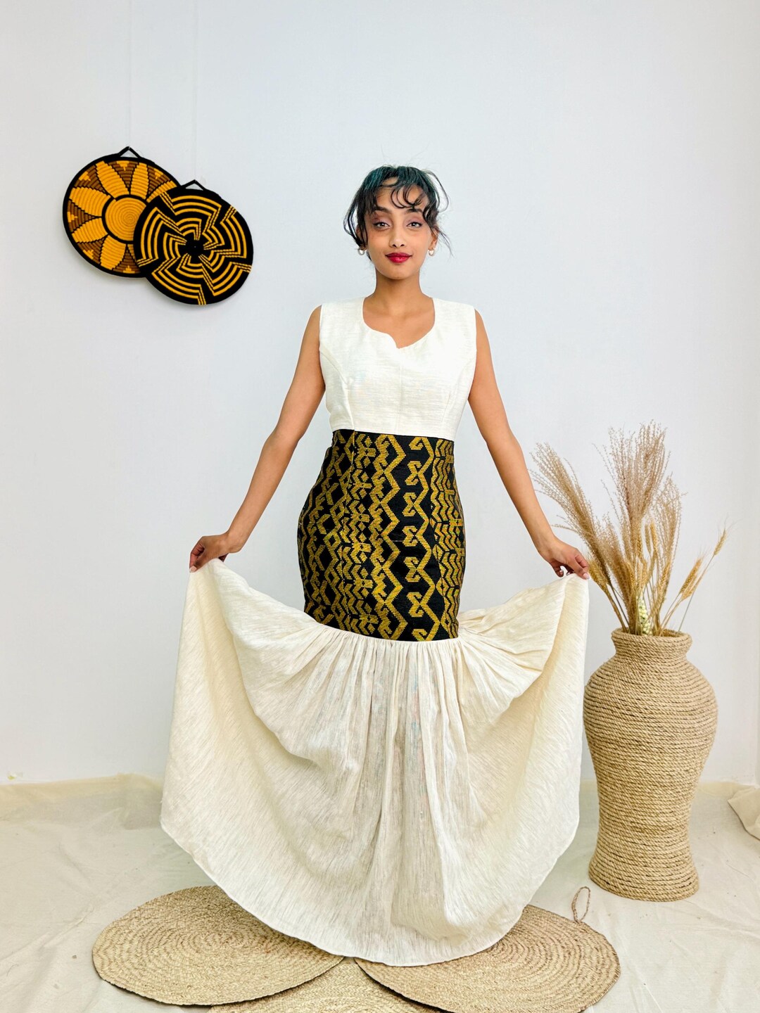Handwoven Ethiopian Habesha Kemis | Elegant Traditional Dress With ...