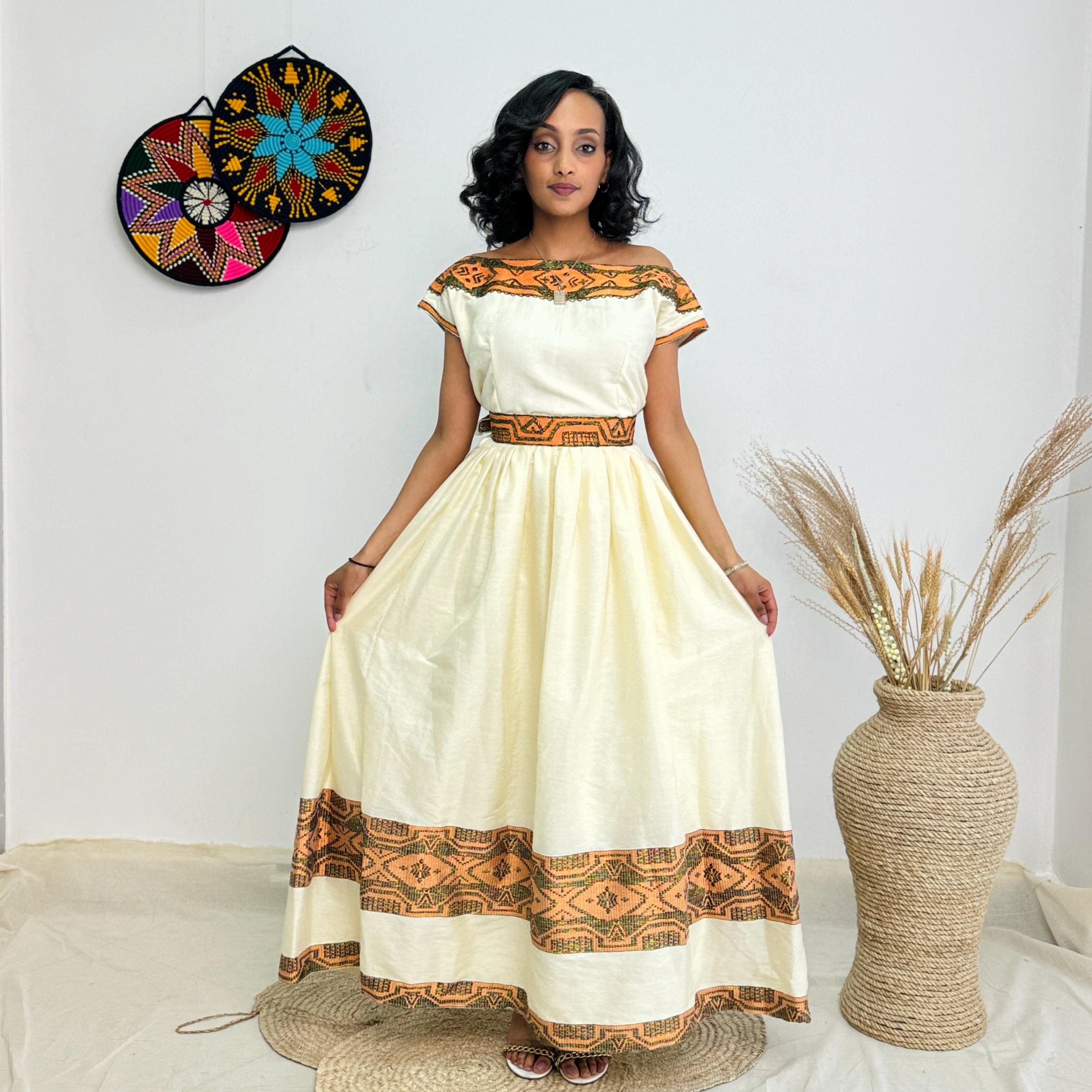 Habesha Kemis | Intricate Tibeb Design | Habesha Wedding Dress ...