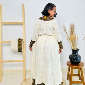 Modern Golden and Vibrant Habesha Dress With Gorgeous Patterns Chic ...