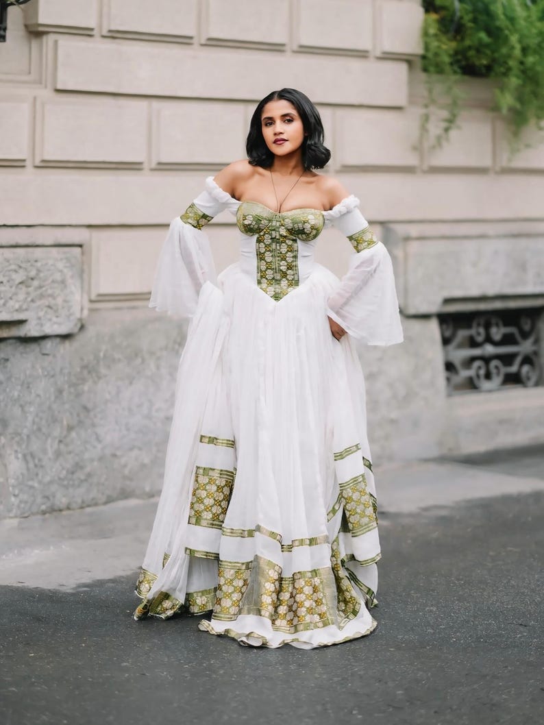 Tiringo Beautiful Habesha Kemis | Traditional Ethiopian Clothing ...
