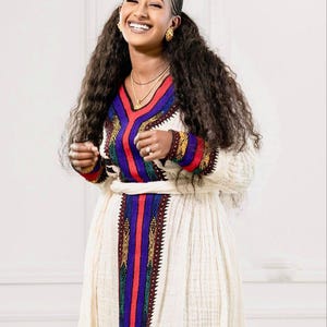Tirhas Multicolor Tibeb Embroidery Ethiopian Wear | Regal Ethiopian ...