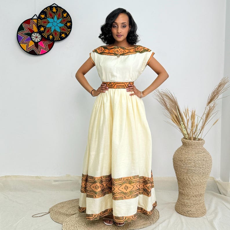 Habesha Kemis | Intricate Tibeb Design | Habesha Wedding Dress ...