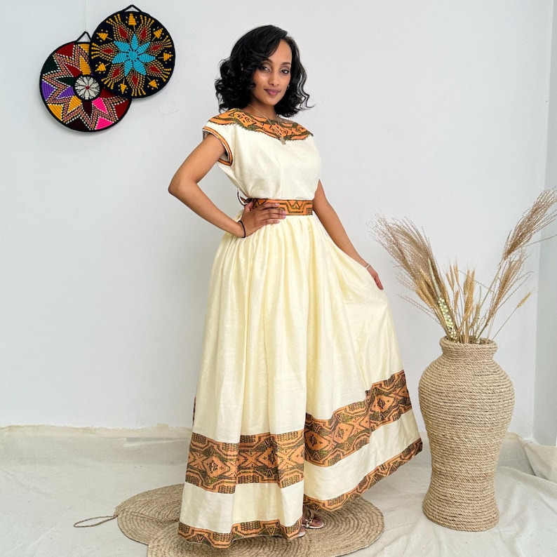 Habesha Kemis | Intricate Tibeb Design | Habesha Wedding Dress ...
