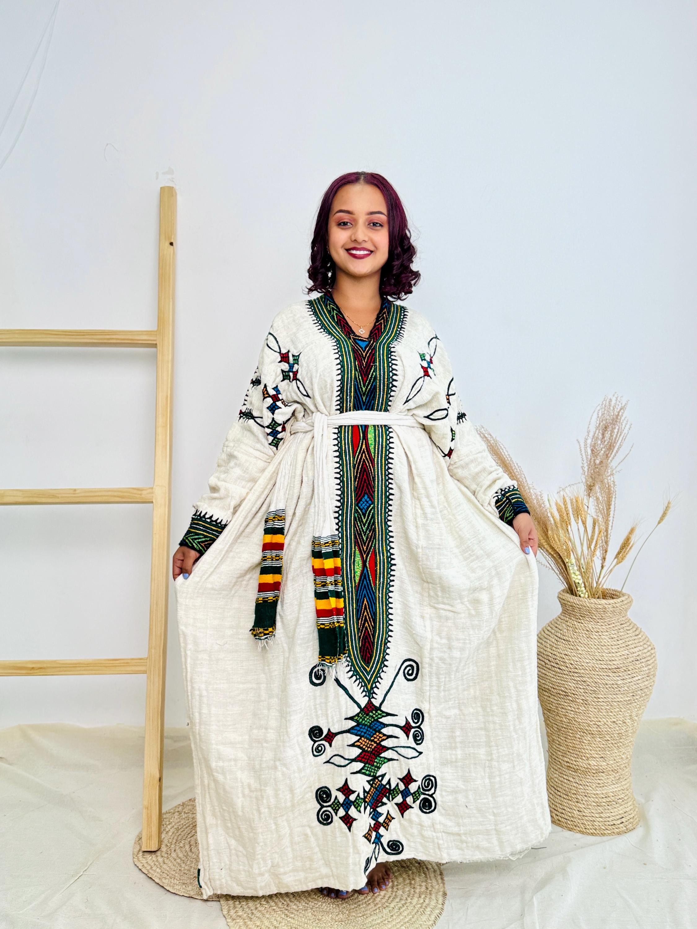 Modern Gondar Ethiopian Dress With Elegant Traditional Patterns Chic ...