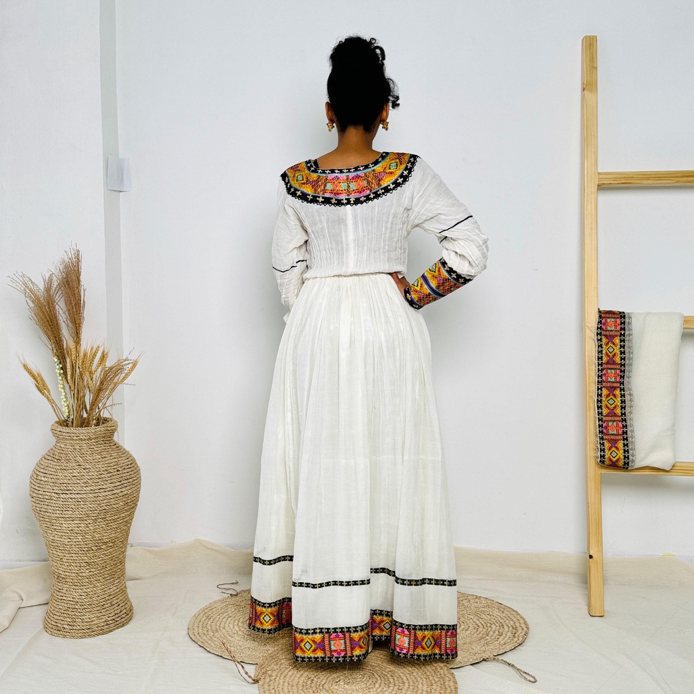 Colorful Habesha Dress Intricate Patterns Ethiopian Dress Hab30 - Etsy