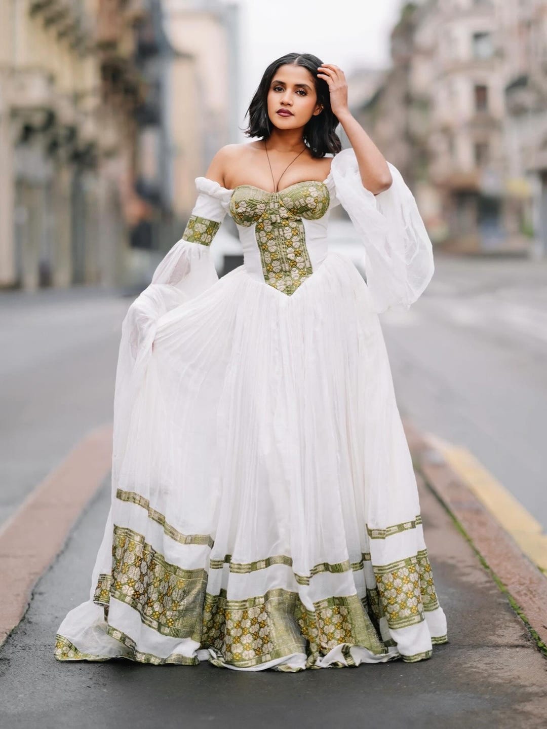 Tiringo Beautiful Habesha Kemis | Traditional Ethiopian Clothing ...