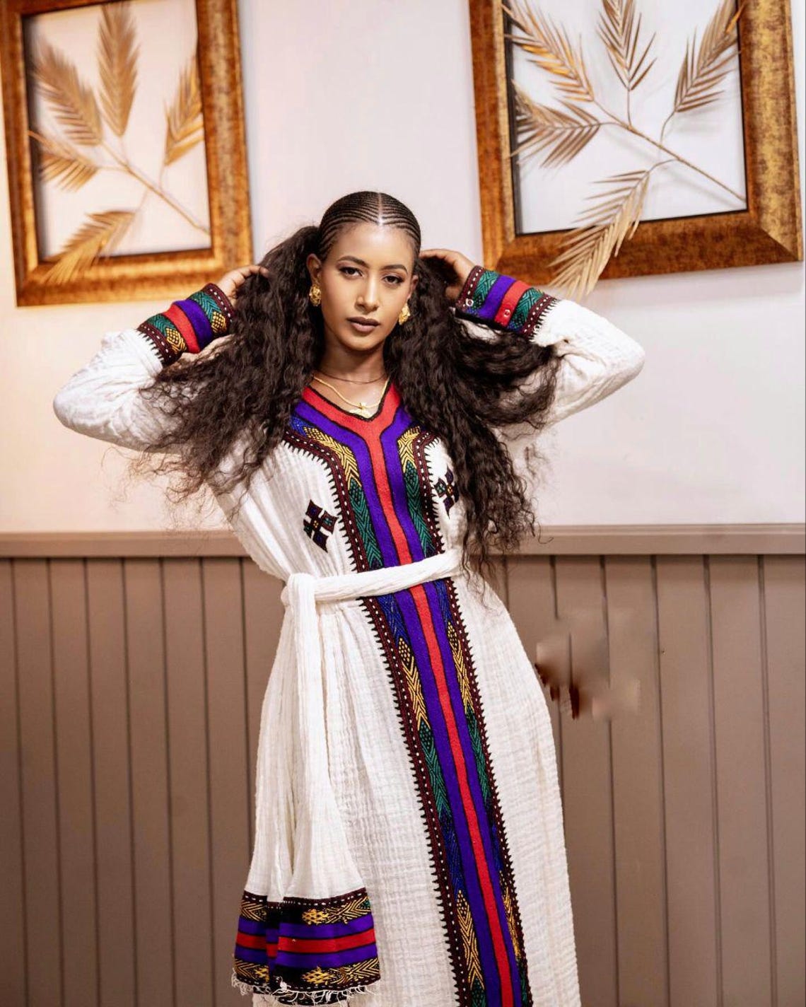 Tirhas Multicolor Tibeb Embroidery Ethiopian Wear | Regal Ethiopian ...