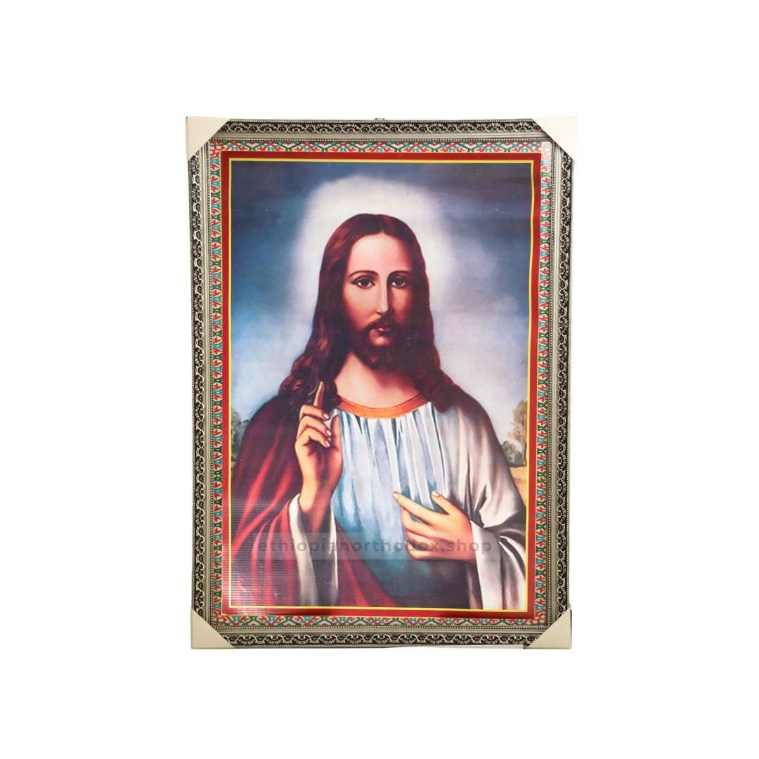 መድኃኔዓለም Jesus Christ Icon ስዕለ አድኖ Ethiopian Orthodox Medhanialem Holy ...