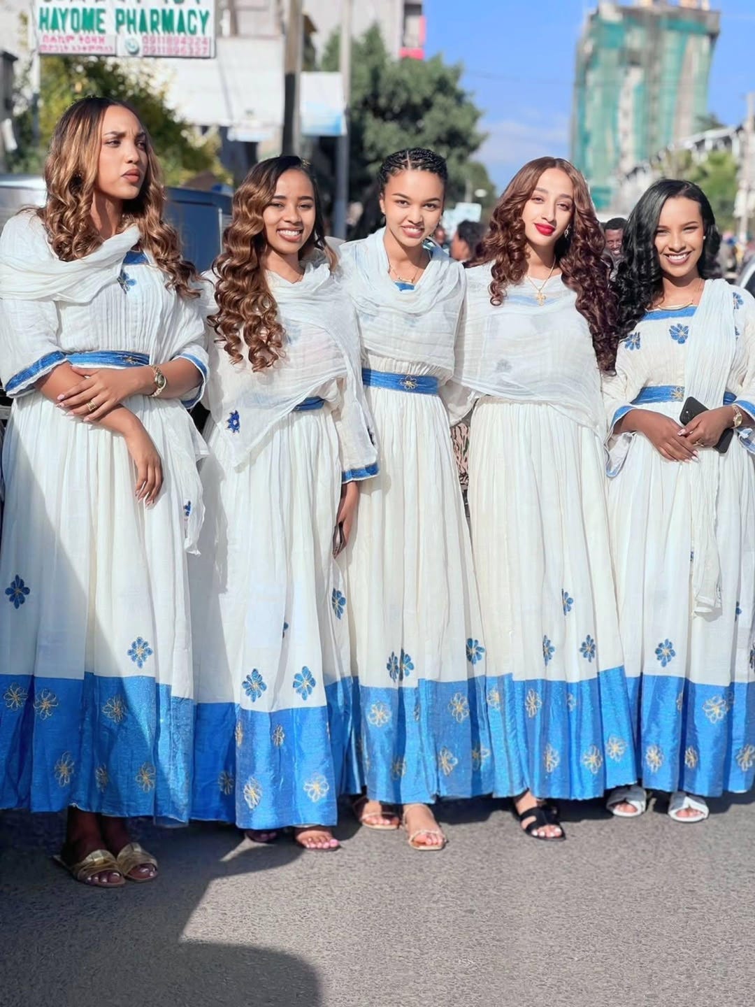 Danu Habesha Kemis Beauty | Ethiopian Dress Style | Blue Woven Habesha ...