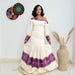 Royal Purple Tibeb Design | Ethiopian Traditional Dress | Handwoven ...