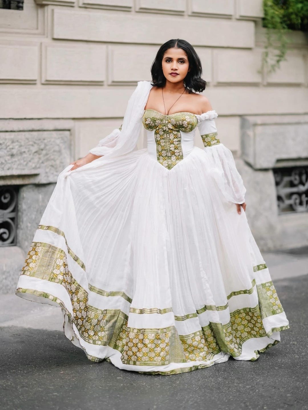 Tiringo Beautiful Habesha Kemis | Traditional Ethiopian Clothing ...