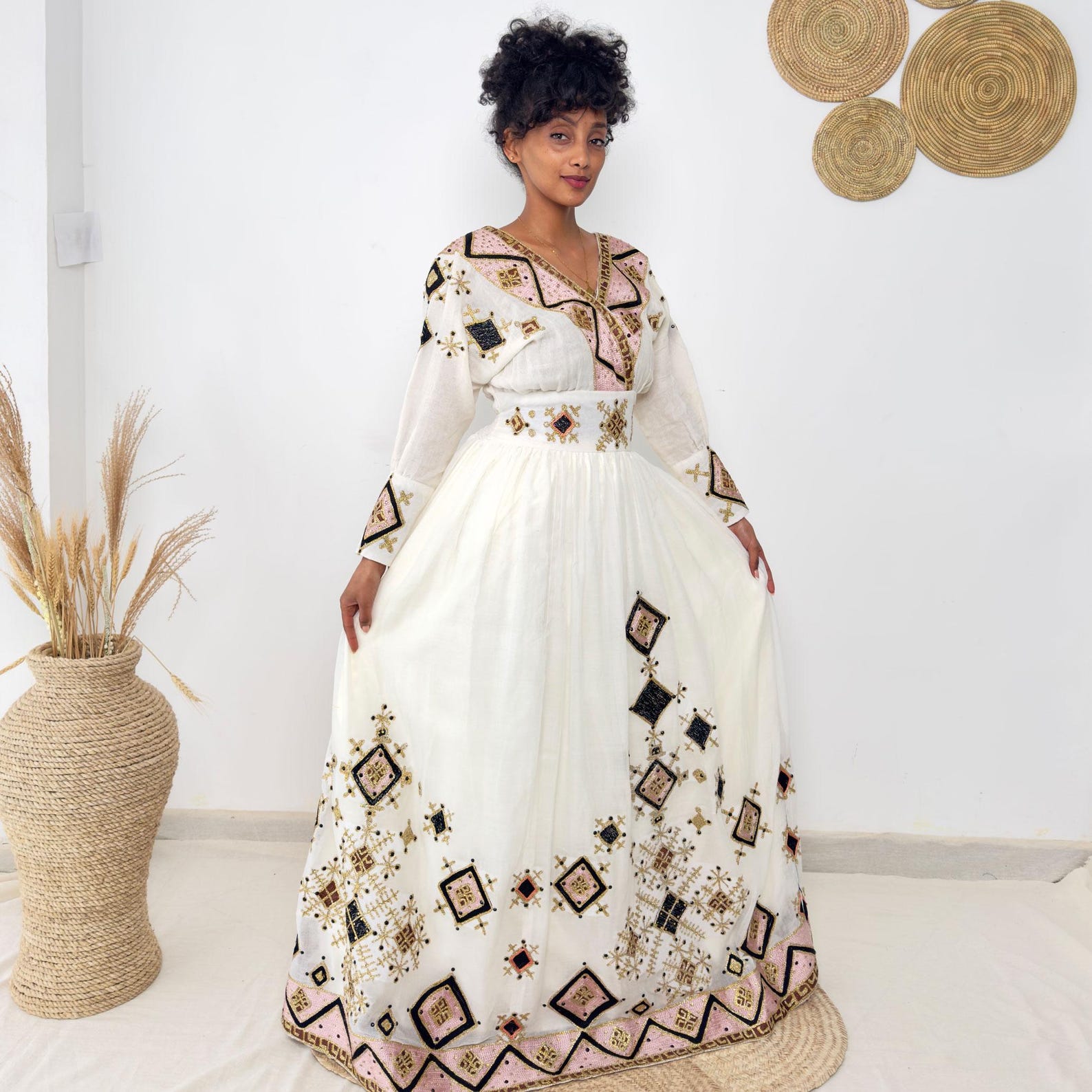 Habesha Kemis | Intricate Tibeb Design | Habesha Wedding Dress ...
