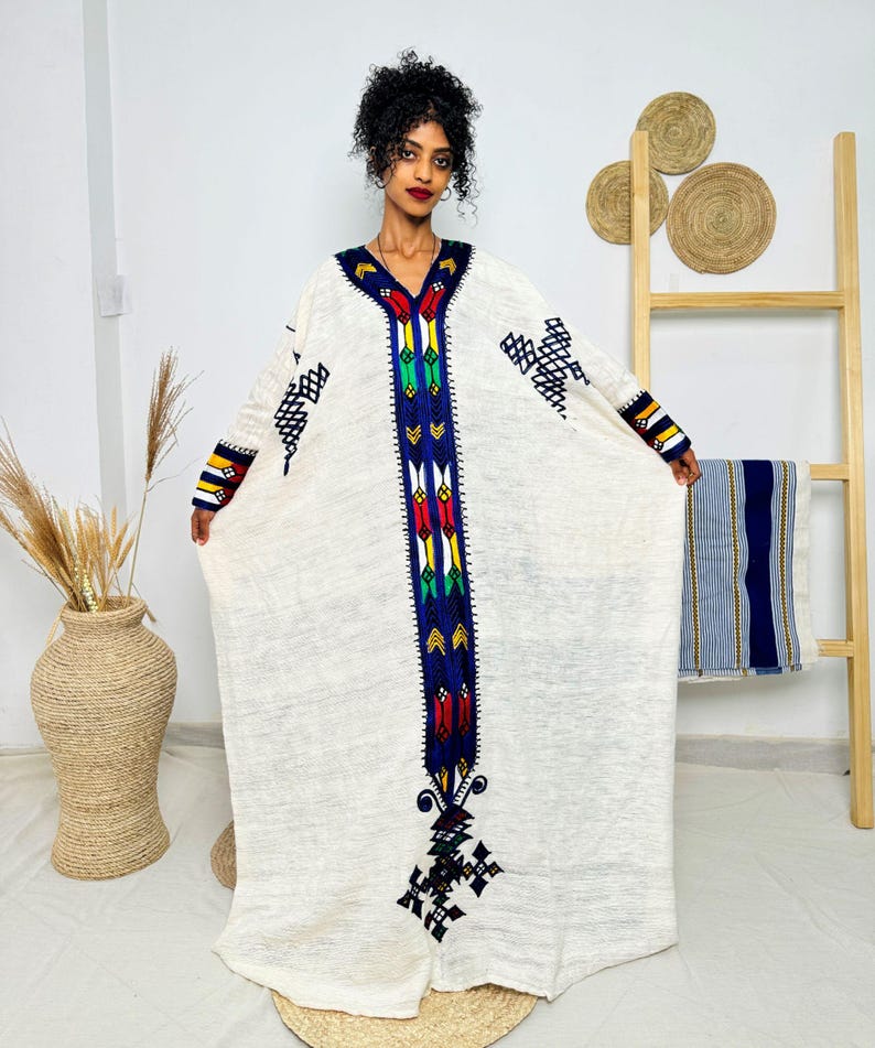 Handwoven Ethiopian Habesha Kemis | Elegant Traditional Dress With ...