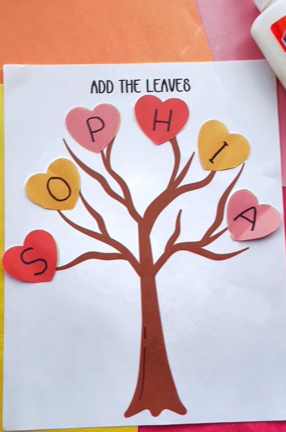 Valentine's Day Name Craft for Toddler, Preschool, Pre-k, Kindergarten ...