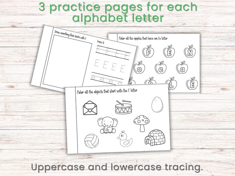 Alphabet Mini Book, Printable Literacy Workbook for Preschool, Pre-k ...