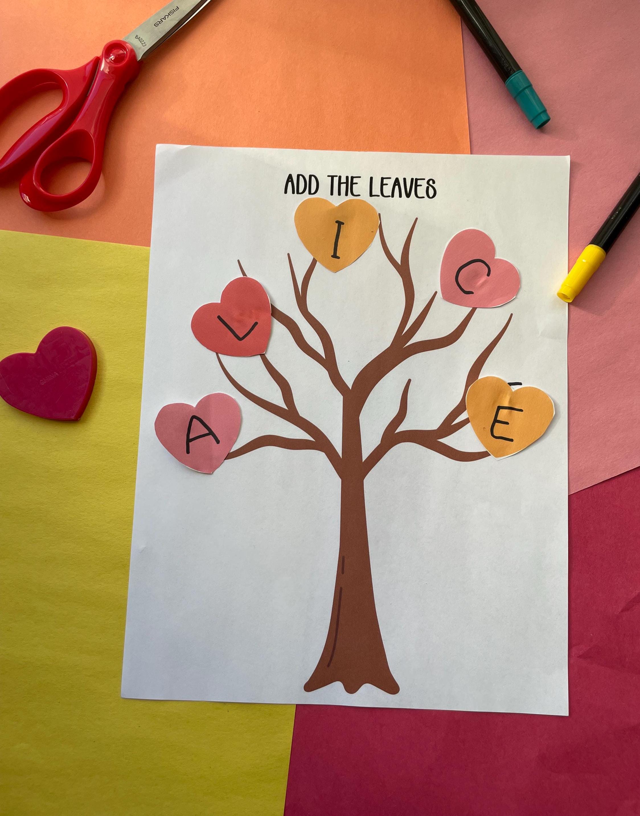 Valentine's Day Name Craft for Toddler, Preschool, Pre-k, Kindergarten ...