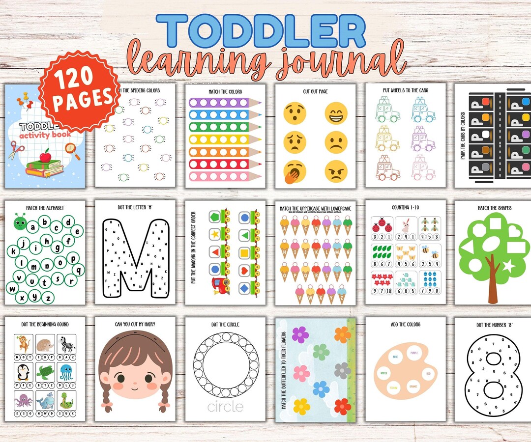 Toddler Learning Binder, Printable Toddler Learning Material, Preschool ...