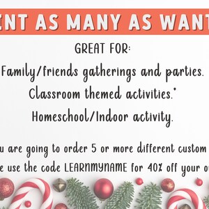 Christmas Custom Name Coloring Page for Toddler, Preschool, Pre-k, Name ...