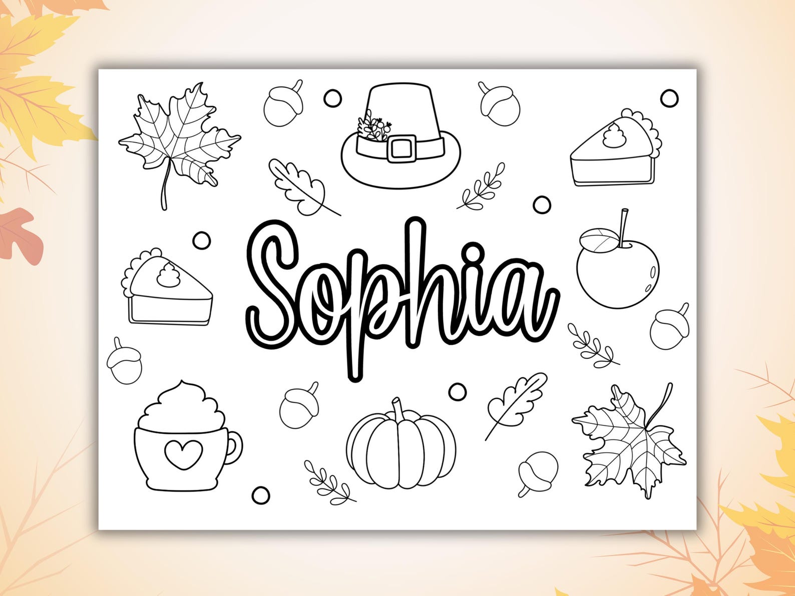 Fall Coloring Pages for Preschool, Pre K, Kindergarten Kids Autumn ...