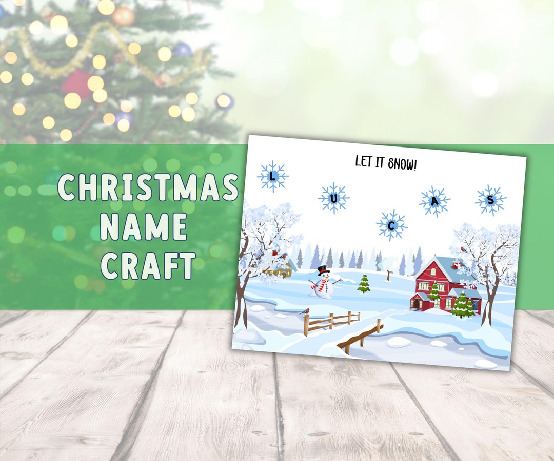 Snowflakes Name Craft for Toddler, Preschool, Pre-k, Kindergarten ...