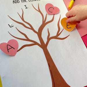 Valentine's Day Name Craft for Toddler, Preschool, Pre-k, Kindergarten ...