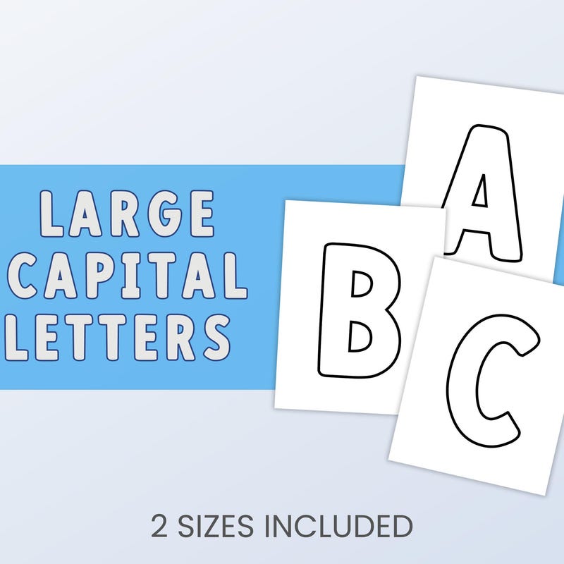 Large Letters Printable - Etsy