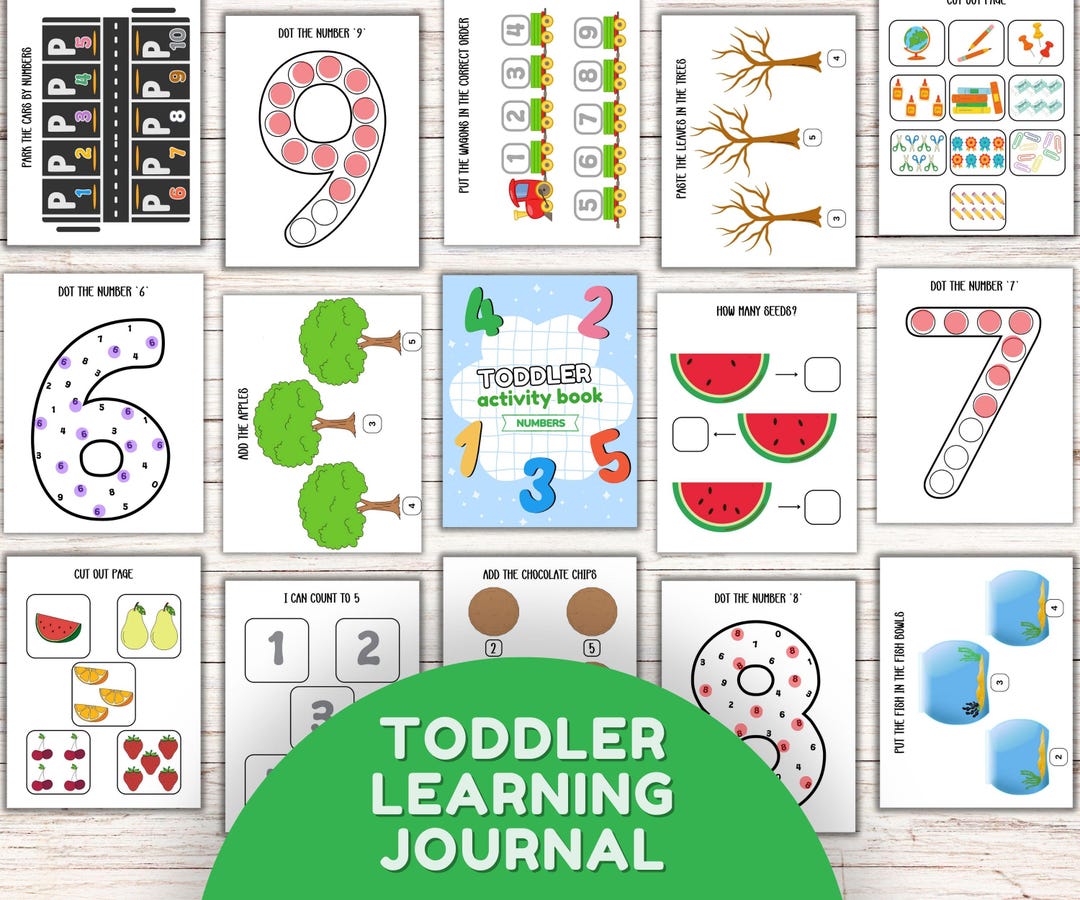 Toddler Learning Binder, Numbers Recognition and Number Matching ...