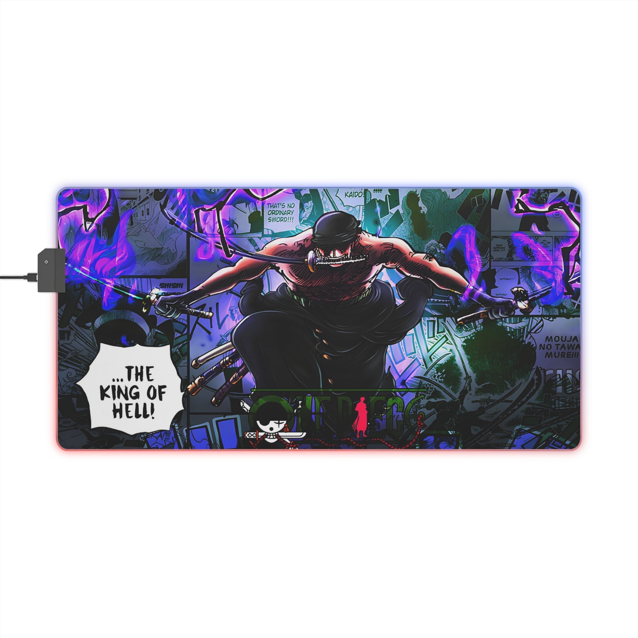 Zoro One Piece LED Gaming Mouse Pad - Etsy