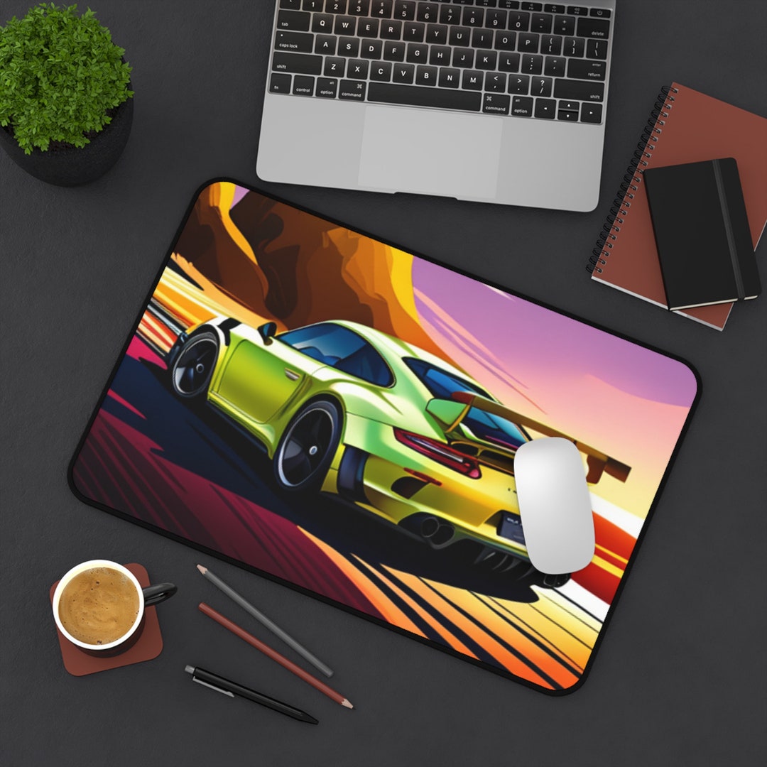 Cartoon Porsche Gaming Desk Mat - Etsy