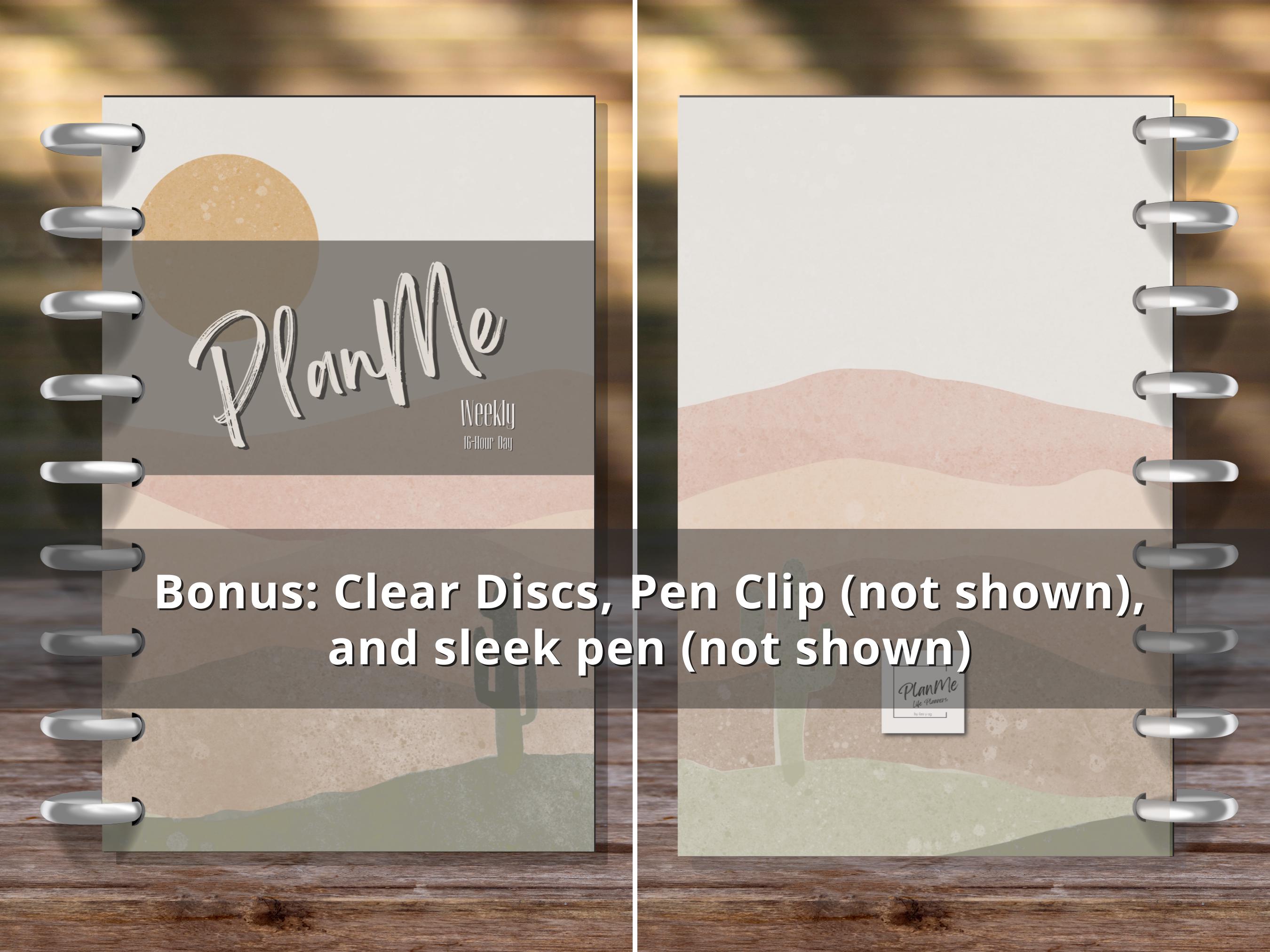 2025 Undated Weekly Planner, Desert Cactus Cover, 16-hr Day, Monthly ...