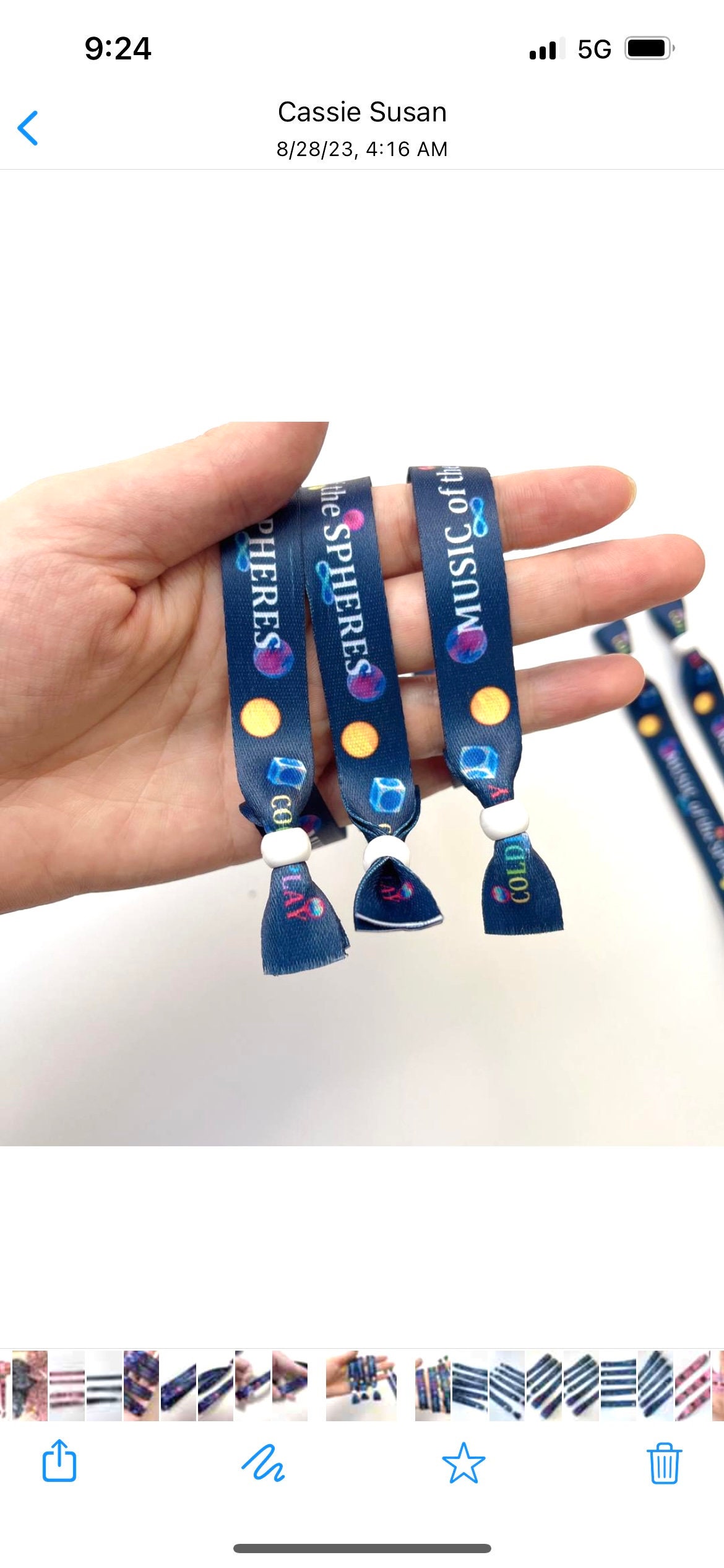 Coldplay/ the Spheres Tour Wristbands - Etsy