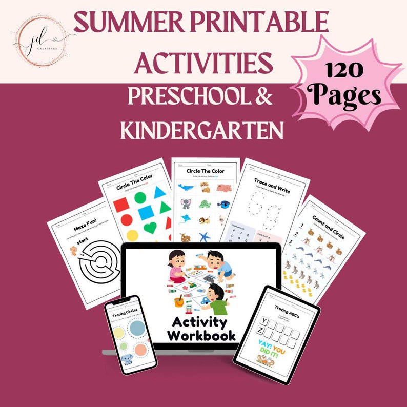 Summer Printables for Preschool Summer Activity Sheets for Tracing and ...