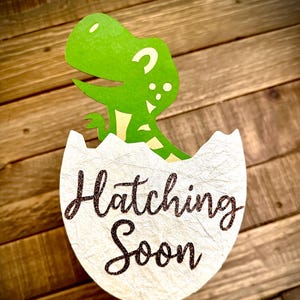 Dinosaur Baby Shower Cake Topper Dino Cake Topper Hatching Soon Cake ...