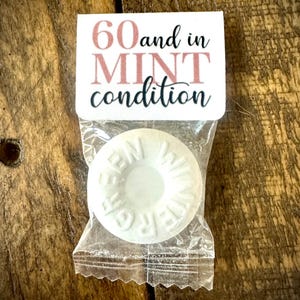 Birthday Party Mints in Mint Condition Birthday Party Favors 60th ...