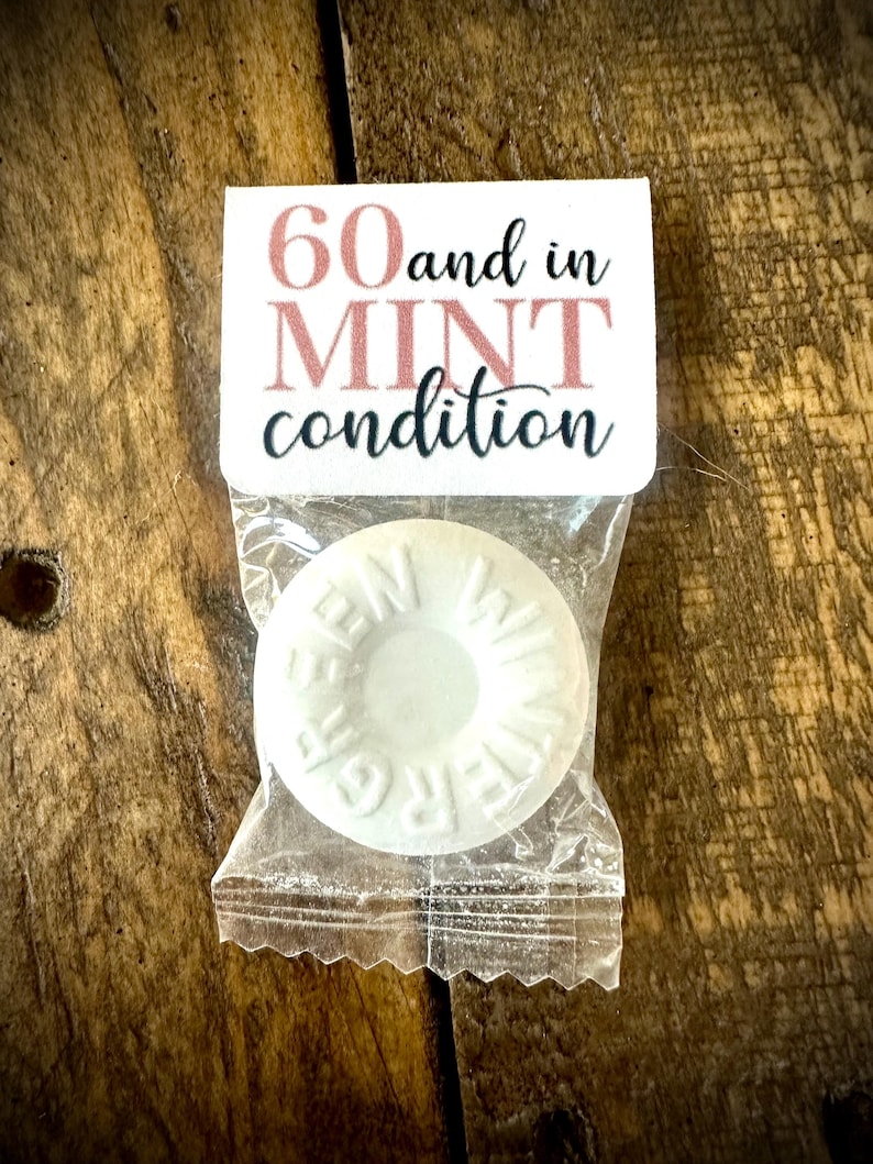 Birthday Party Mints in Mint Condition Birthday Party Favors 60th ...