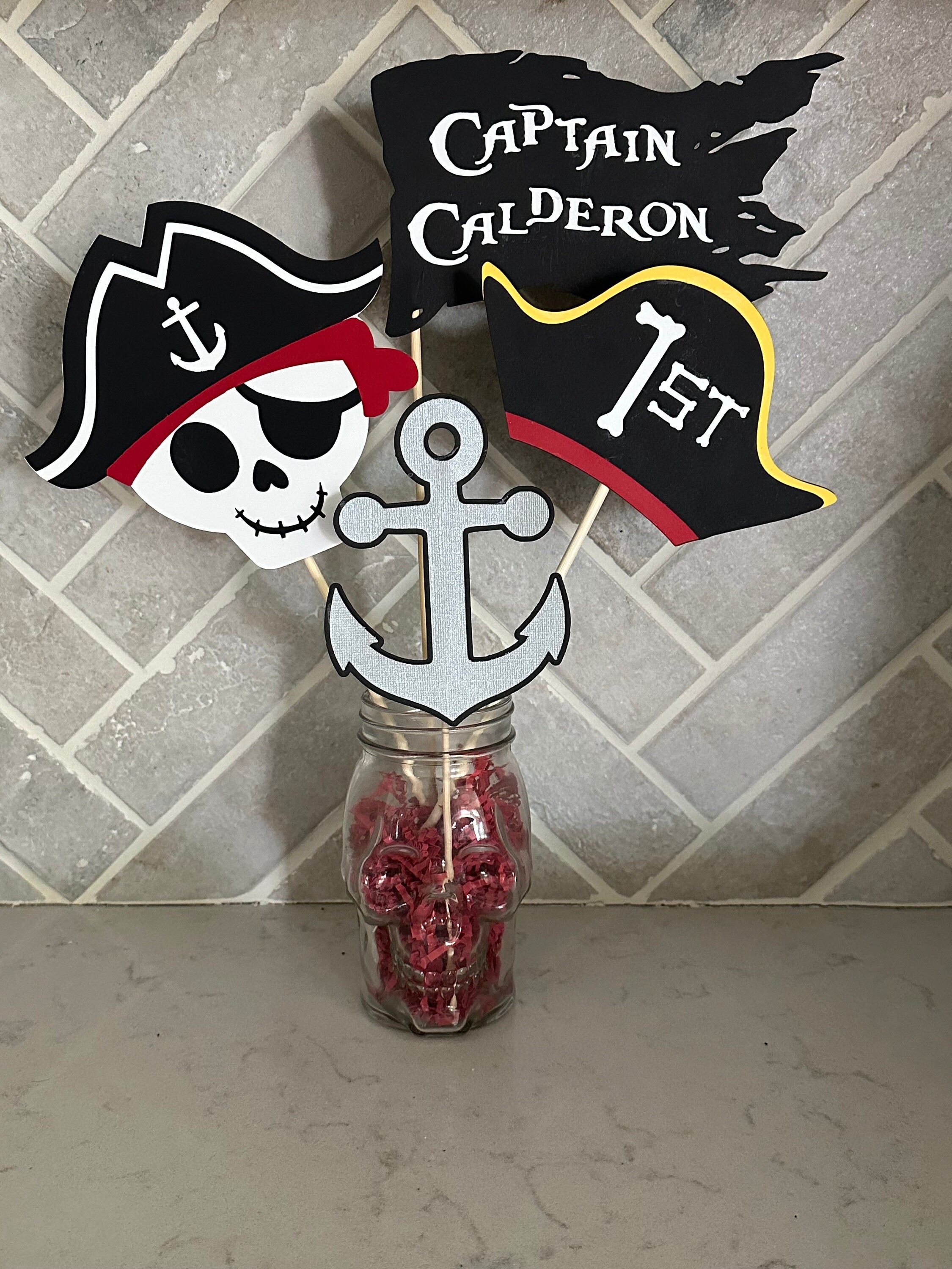 Pirate Cake Topper Pirate Birthday Pirate Party Decor First Birthday ...