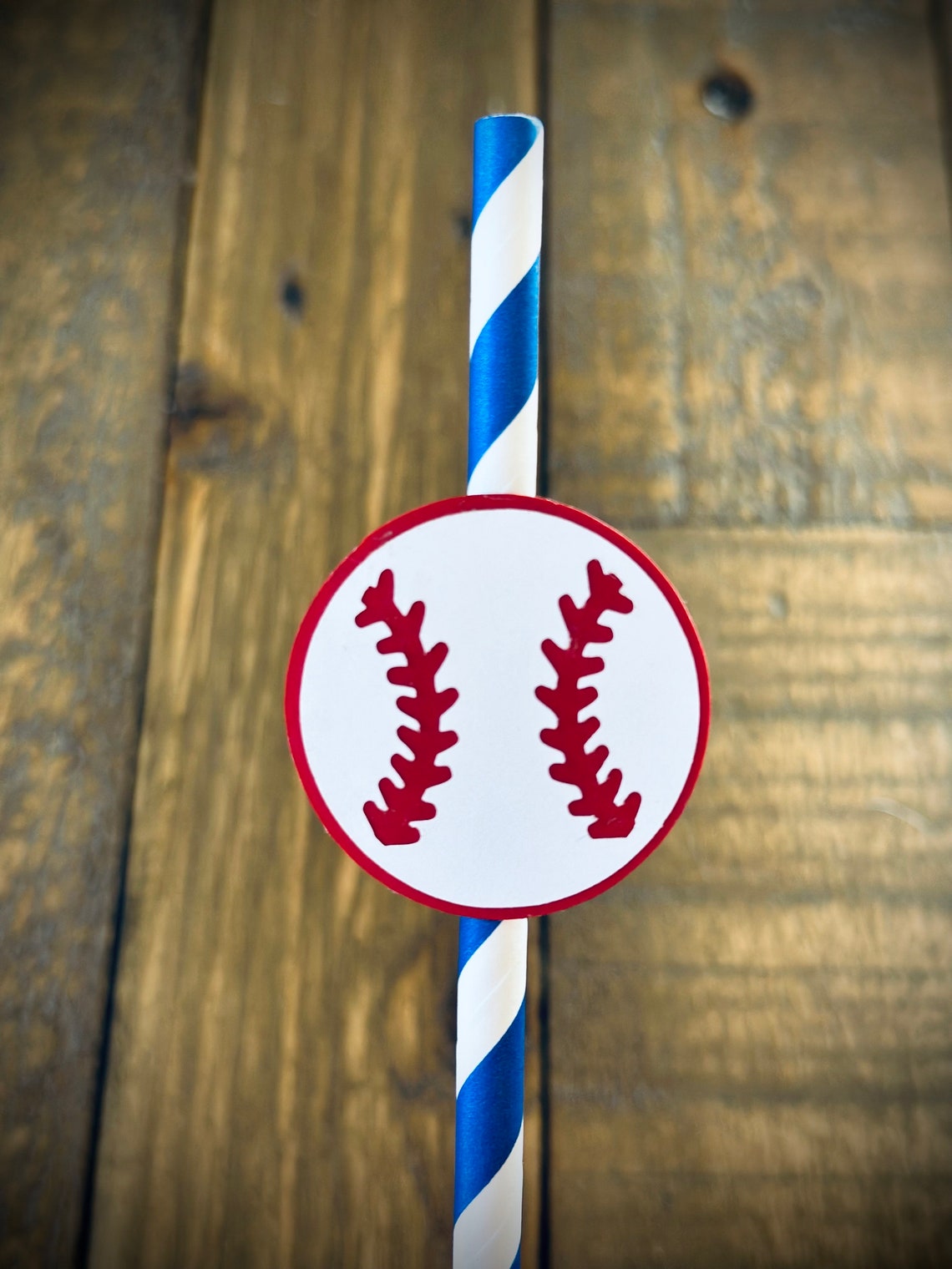 Baseball Straws Baseball Birthday Baseball Party Decor - Etsy