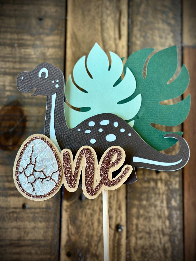 1st Birthday Dinosaur Cake Topper Dinosaur Birthday Dinosaur Party ...