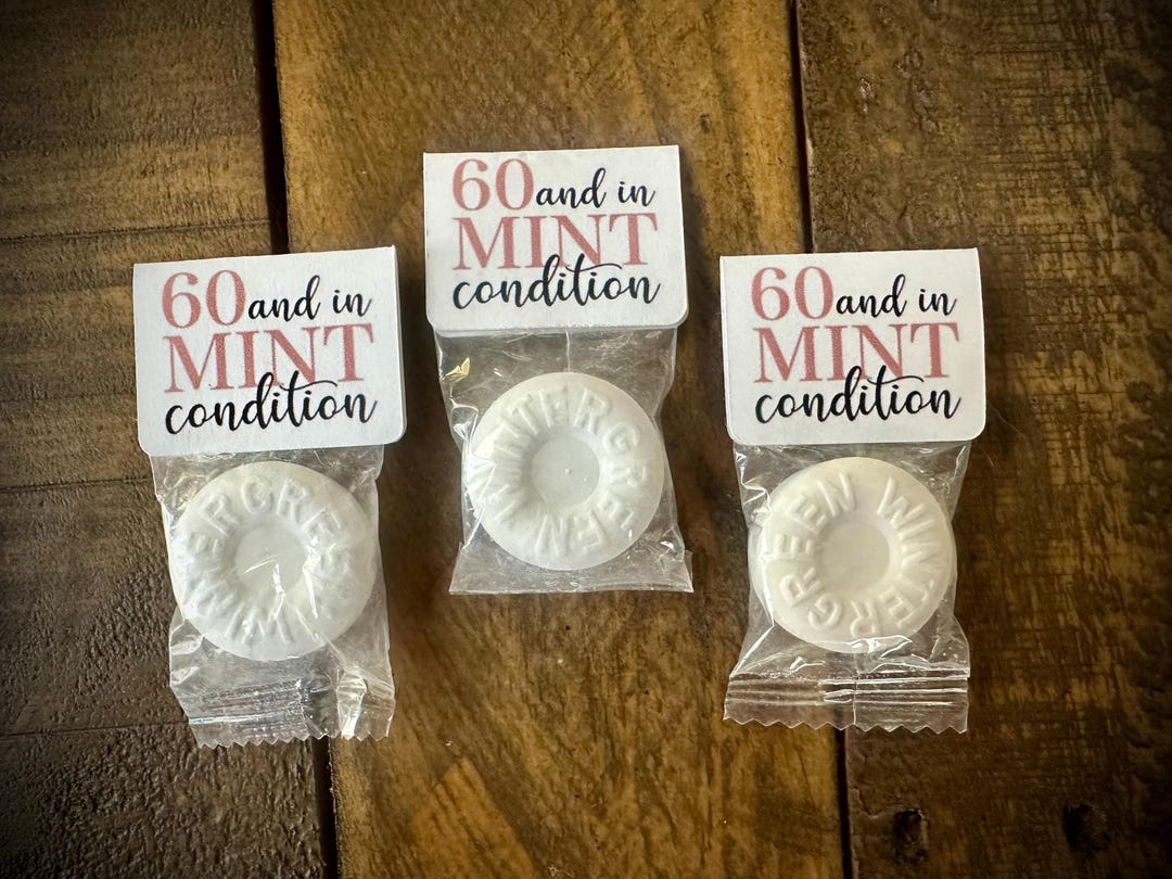 Birthday Party Mints in Mint Condition Birthday Party Favors 60th ...