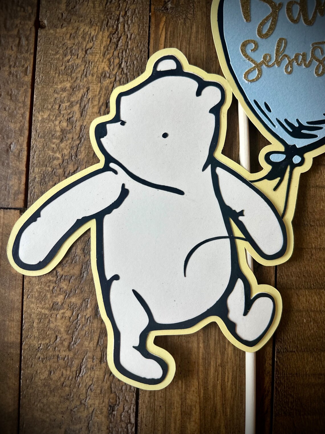 Winnie the Pooh Baby Shower Cake Topper Classic Pooh Cake Topper Oh ...