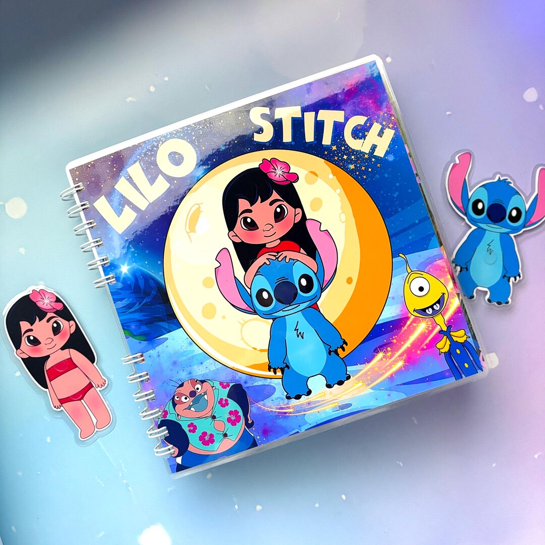 Lilo & Stitch Quiet Book | Laminated Velcro Activity Book for Kids ...