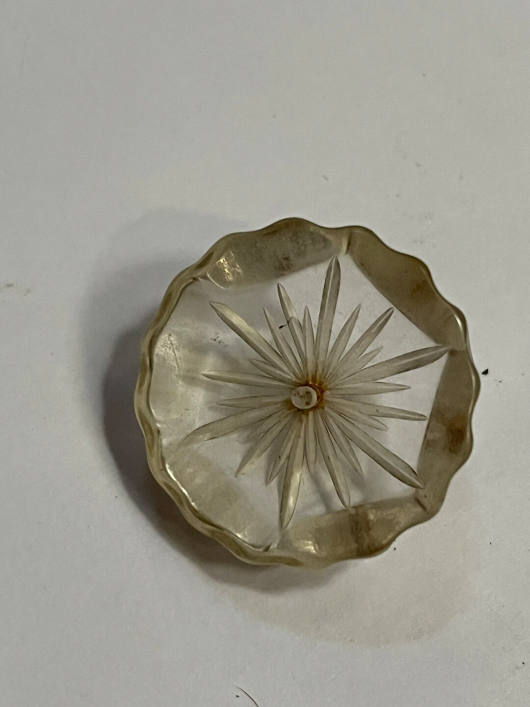 Vintage Acrylic Starburst Button - Etsy
