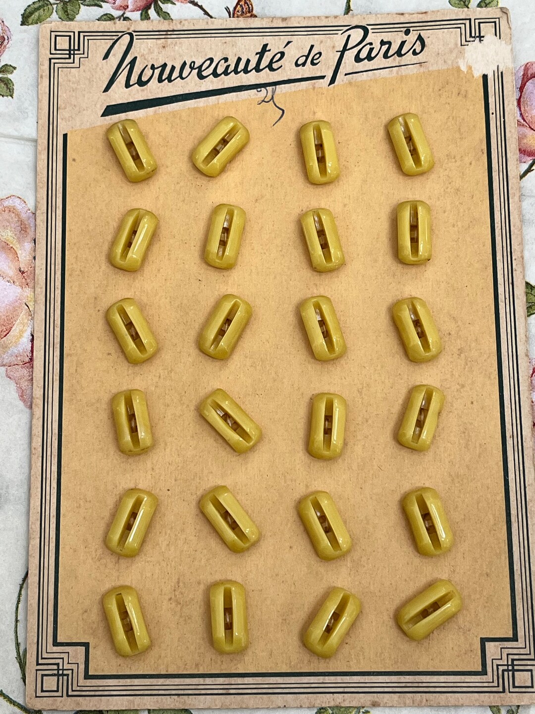 Vintage French Set of Tube Buttons - Etsy
