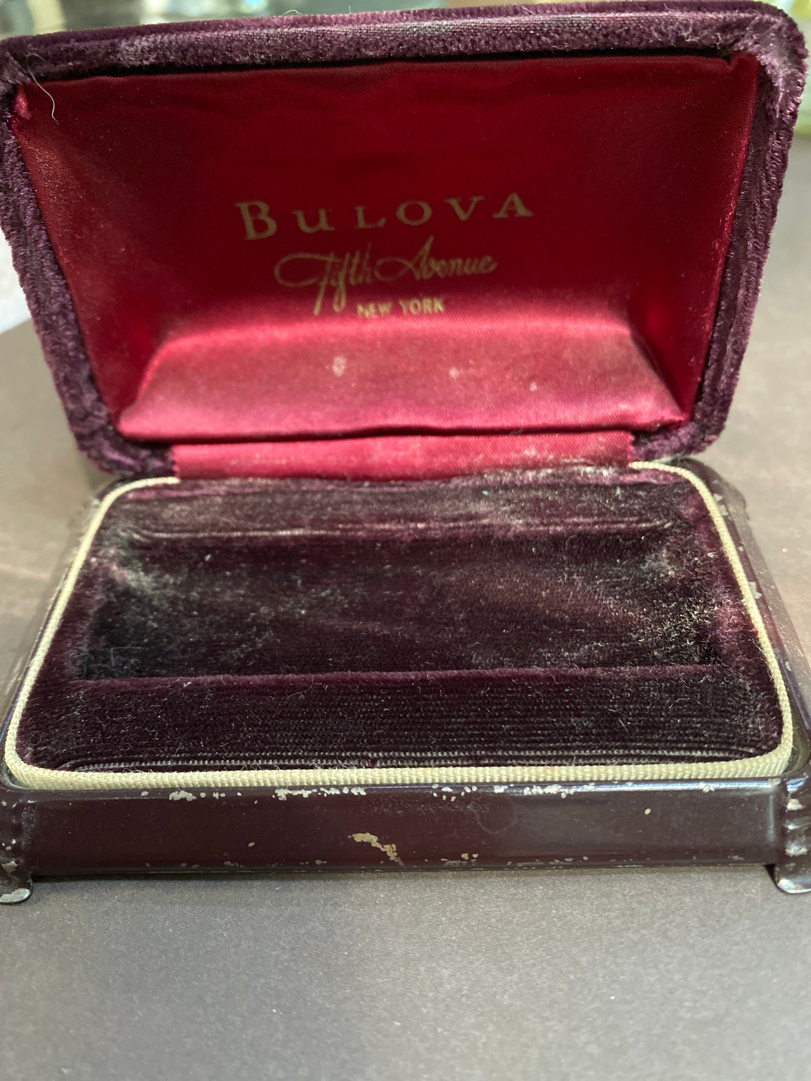 Vintage Bulova Velvet Watch Case - Etsy
