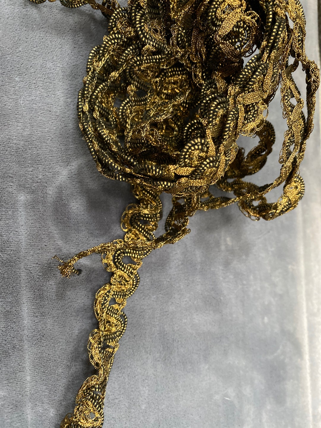 Vintage Metal Braided Trim - Etsy