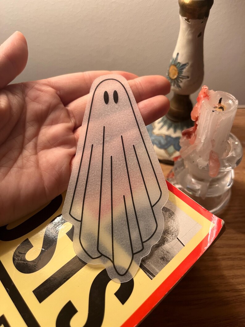 Ghost Translucent Bookmark |spooky Ghost Bookmark | Halloween Bookmark ...