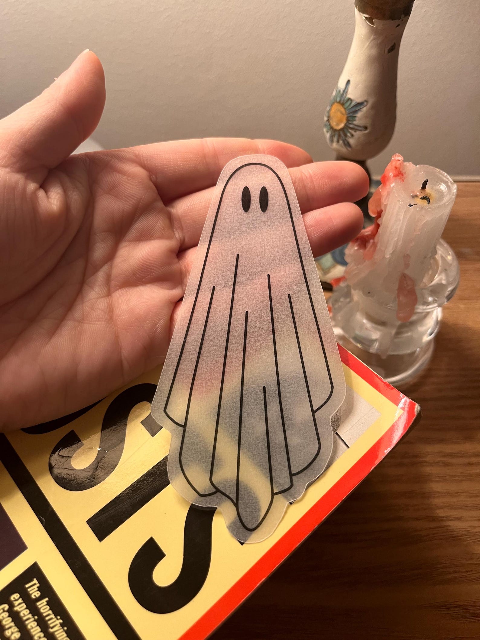 Ghost Translucent Bookmark spooky Ghost Bookmark Halloween Bookmark ...