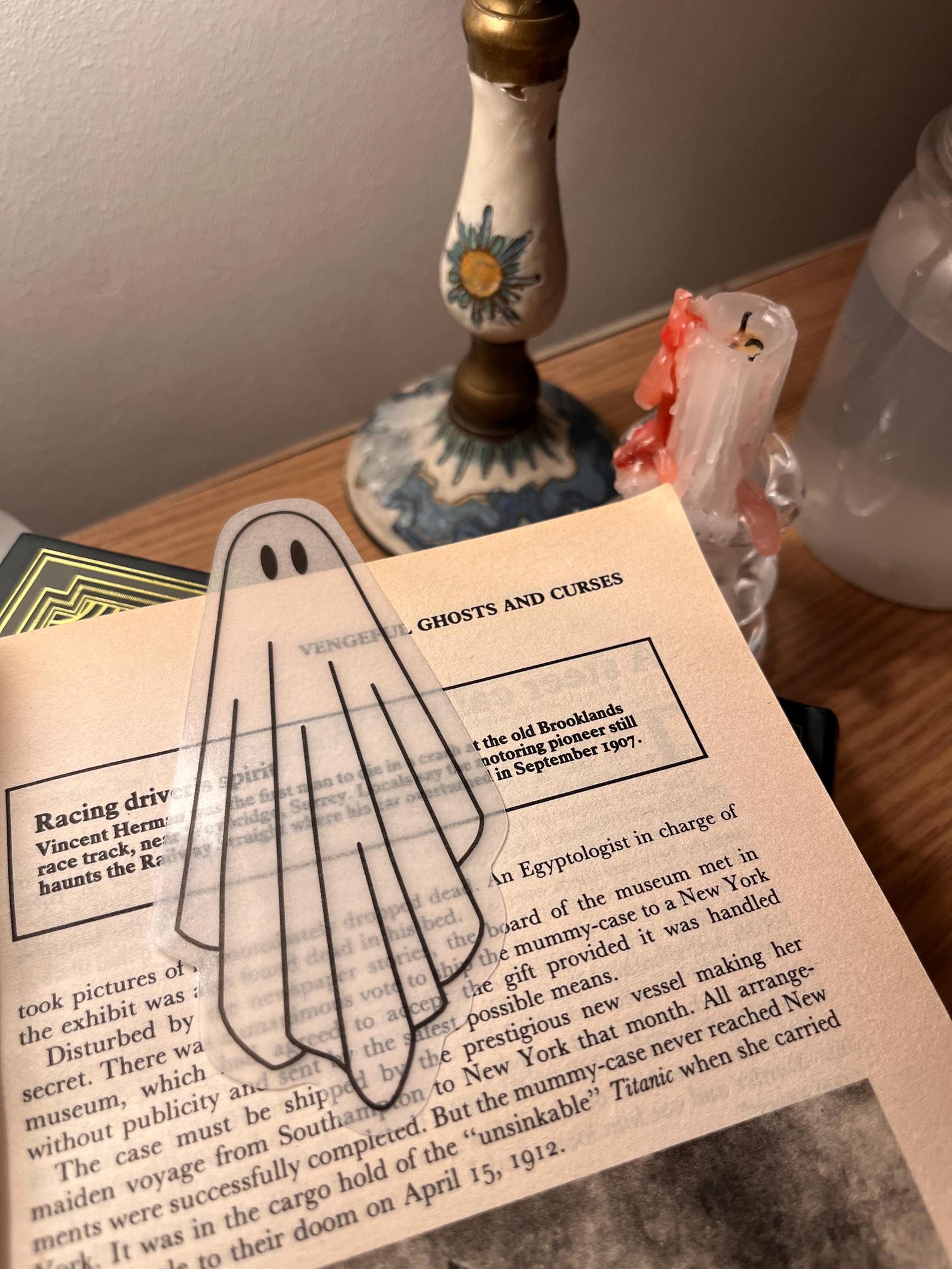 Ghost Translucent Bookmark spooky Ghost Bookmark Halloween Bookmark ...