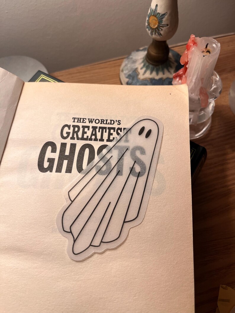 Ghost Translucent Bookmark spooky Ghost Bookmark Halloween Bookmark ...